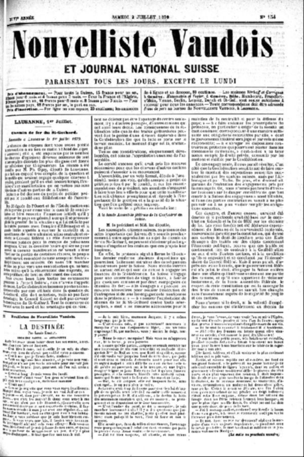 Nouvelliste vaudois et journal national suisse | Scriptorium
