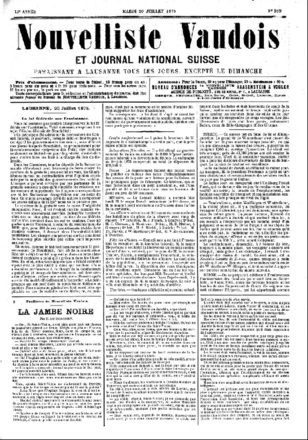 Nouvelliste vaudois et journal national suisse | Scriptorium