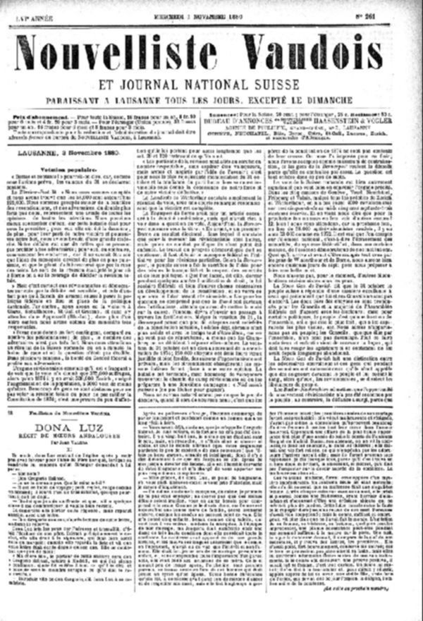 Nouvelliste vaudois et journal national suisse | Scriptorium