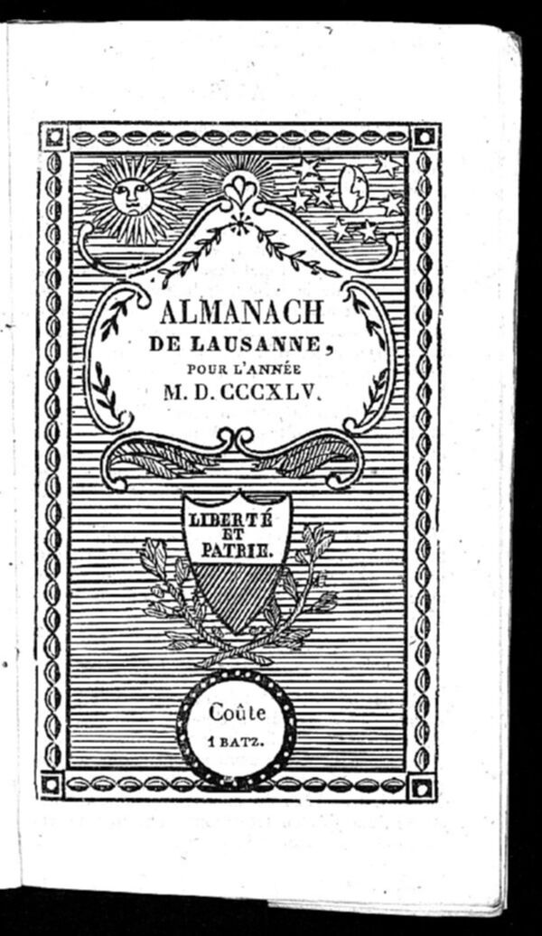 Almanach de Lausanne | Scriptorium