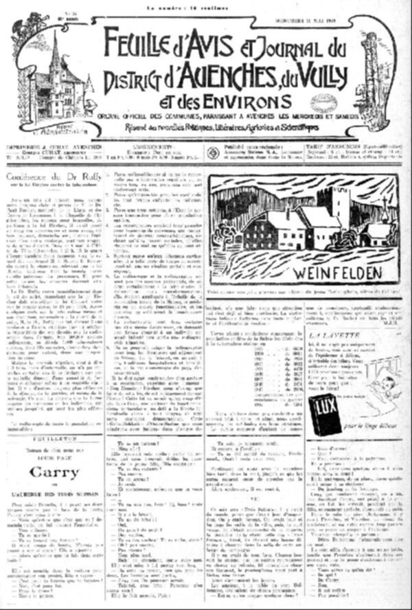 Feuille d’avis et journal du district d’Avenches, du Vully et des ...