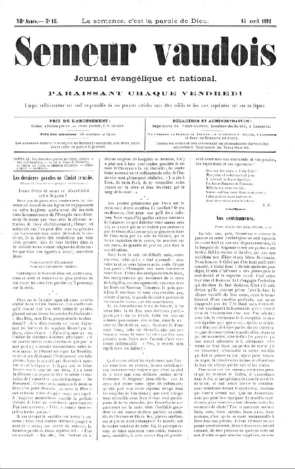 Semeur vaudois | Scriptorium