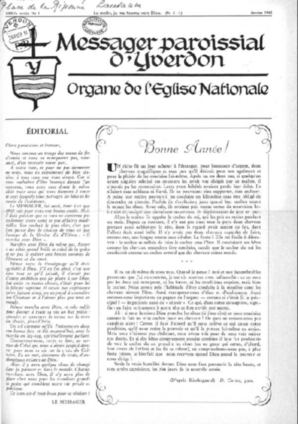 Messager paroissial d’Yverdon | Scriptorium